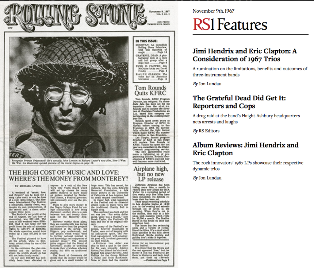 issue 1 of rolling stone